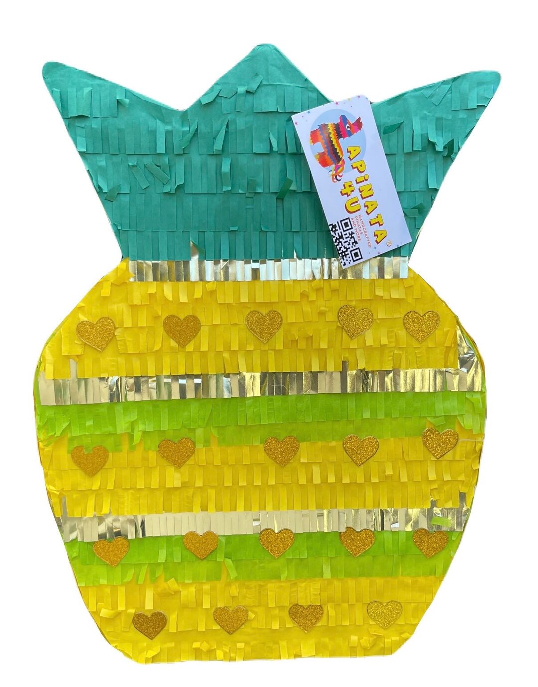 Pineapple Shaped Pinata, Tropical Party Decoration, Fun Colorful ...