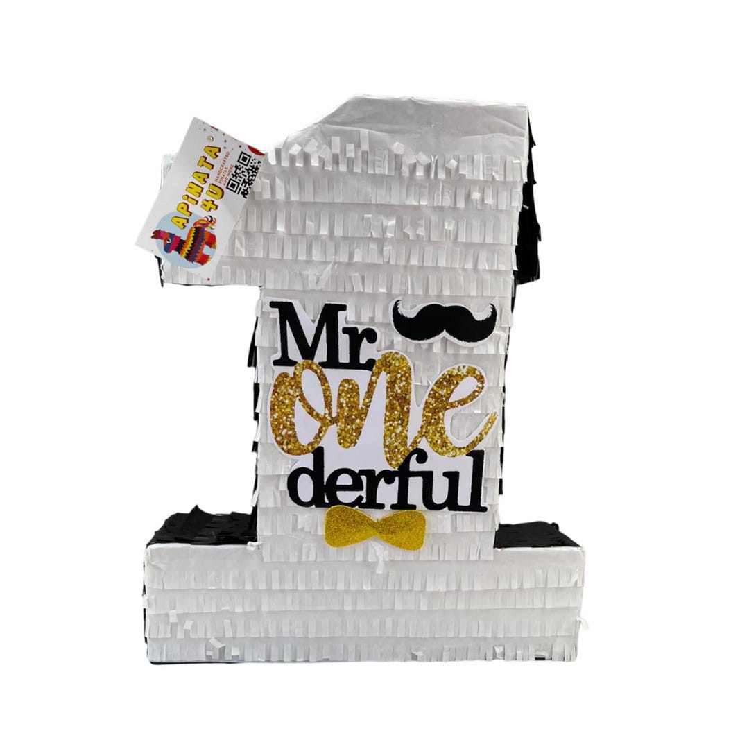 Mr Onederful Themed Number 1 Pinata for 1st Birthday Party Celebration ...
