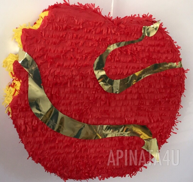 Fast Shipping Red Apple Pinata Gold Detail Princess Theme Poisoned ...