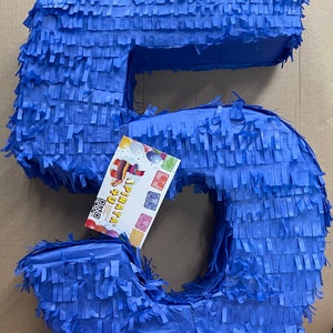 Custom Handcrafted 20 Number Five Pinata, Perfect for Fifth Birthday ...