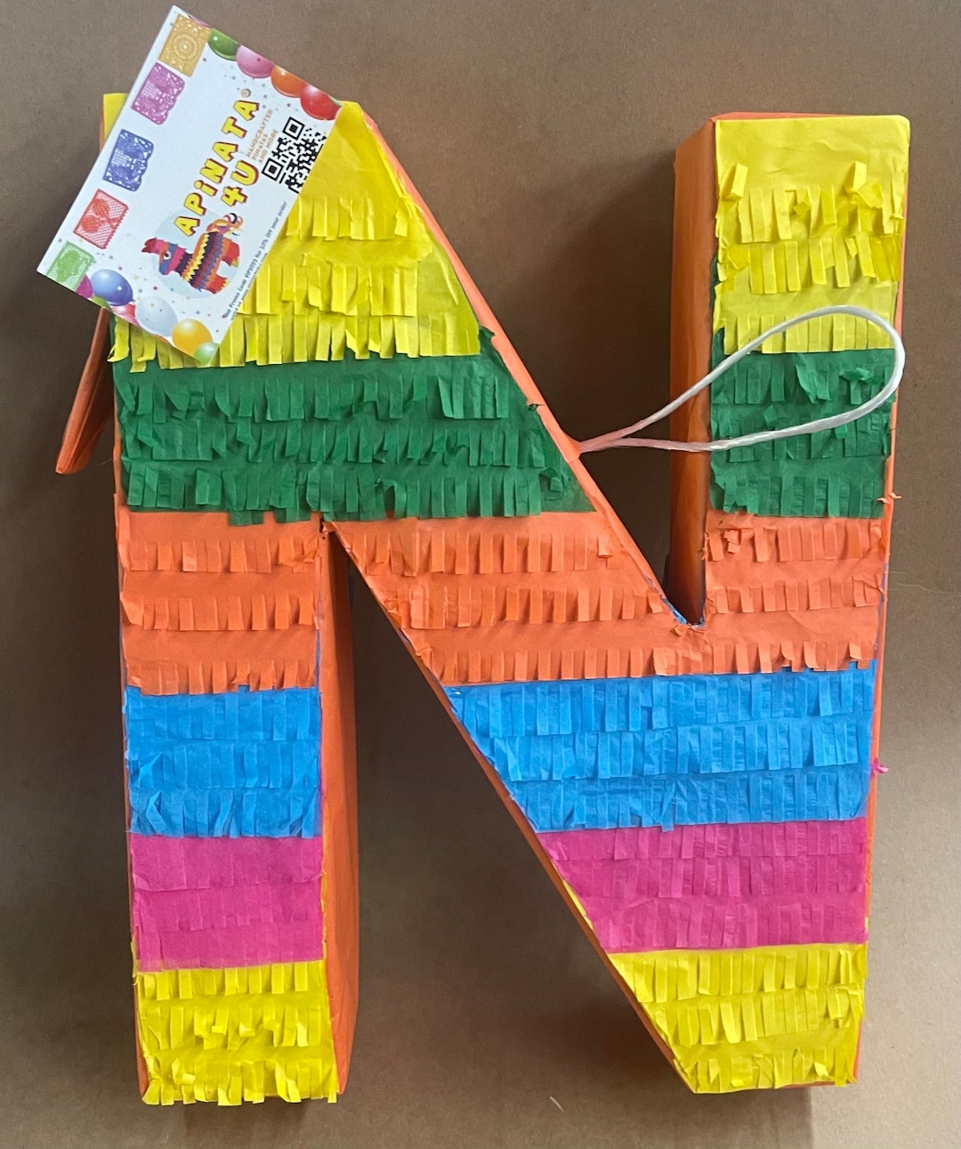 Fiesta Letter N Pinata 20'' Tall - Etsy
