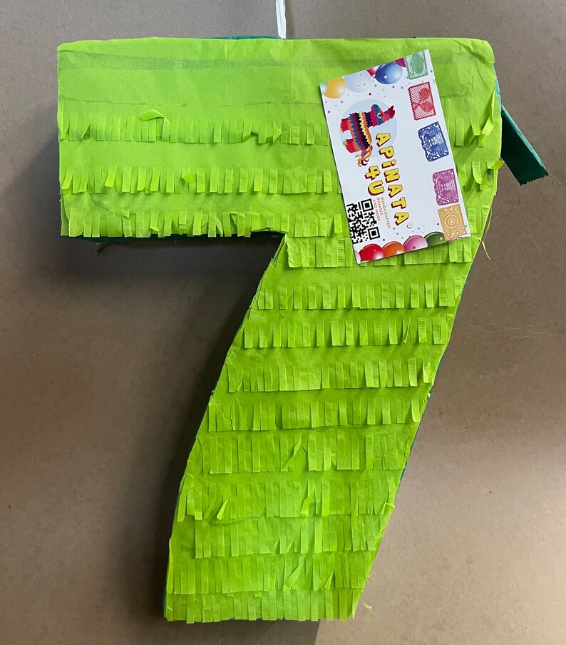 Custom Handmade 20'' Tall Number Seven Pinata, Perfect for Seventh ...