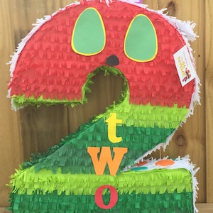 Large Number Two Pinata Caterpillar Theme - Etsy