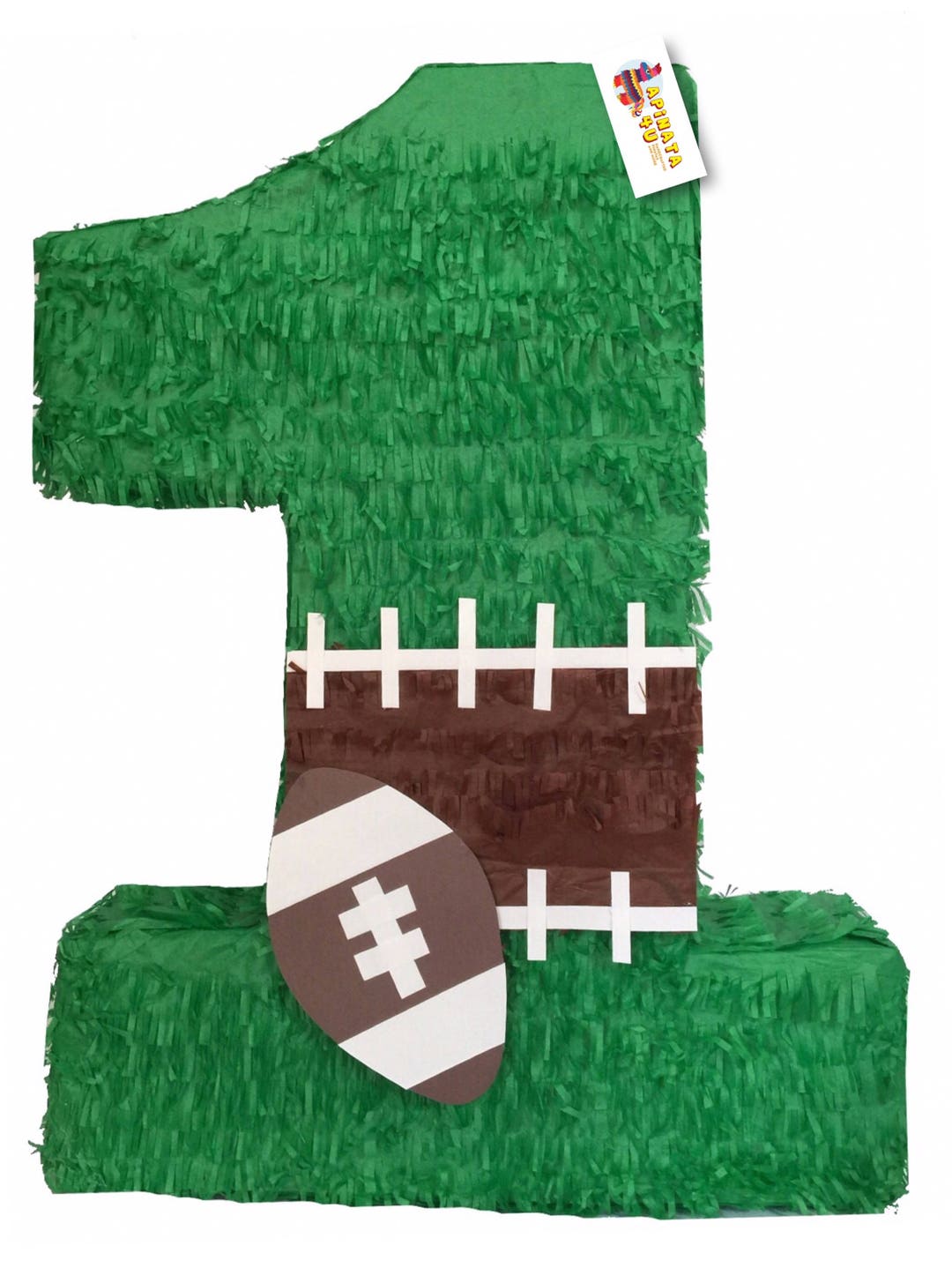 20'' Tall Green Number One Football Theme Piñata - Etsy