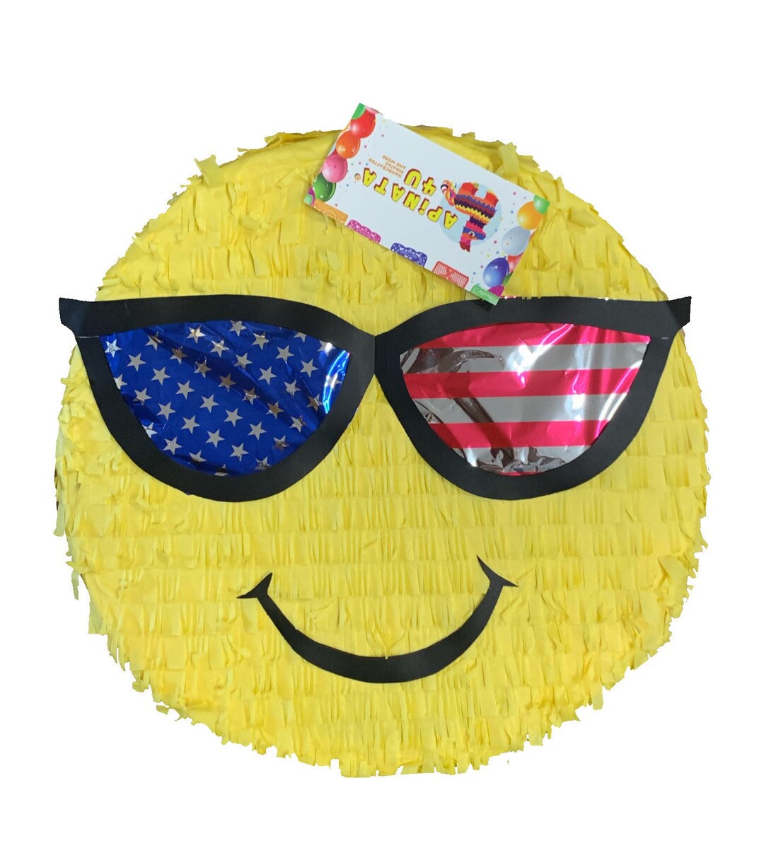 Emoji Pinata With Patriotic Sunglasses Accent, Perfect for Patriot Day ...
