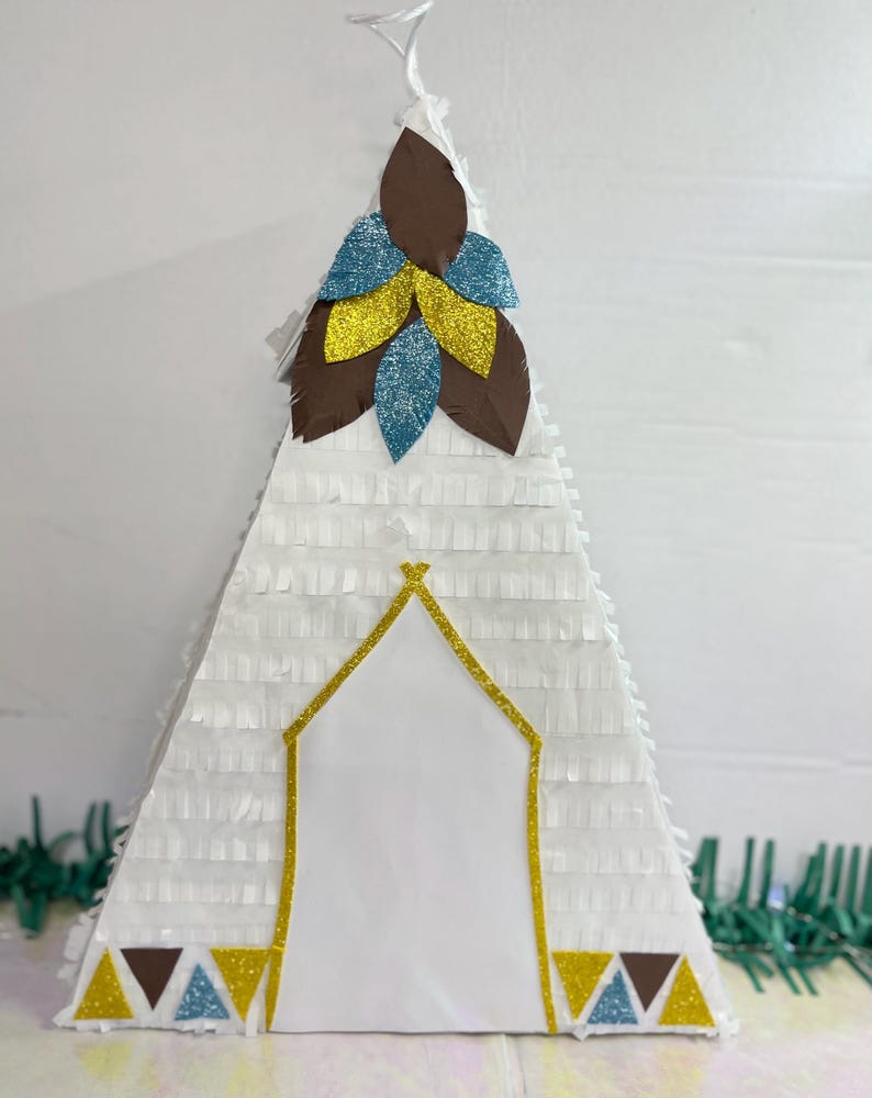 New! 20” Tall Teepee Pinata Slumber Party Sleepover Supplies Decoration ...