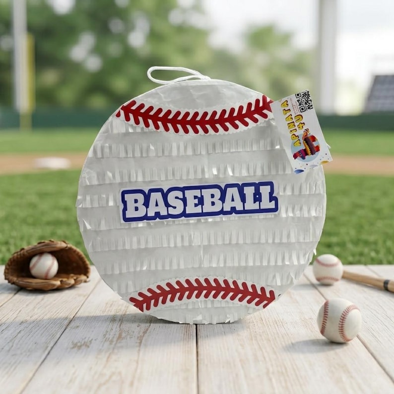 Baseball Round Shape Pinata, Sports Birthday Party Decorations ...
