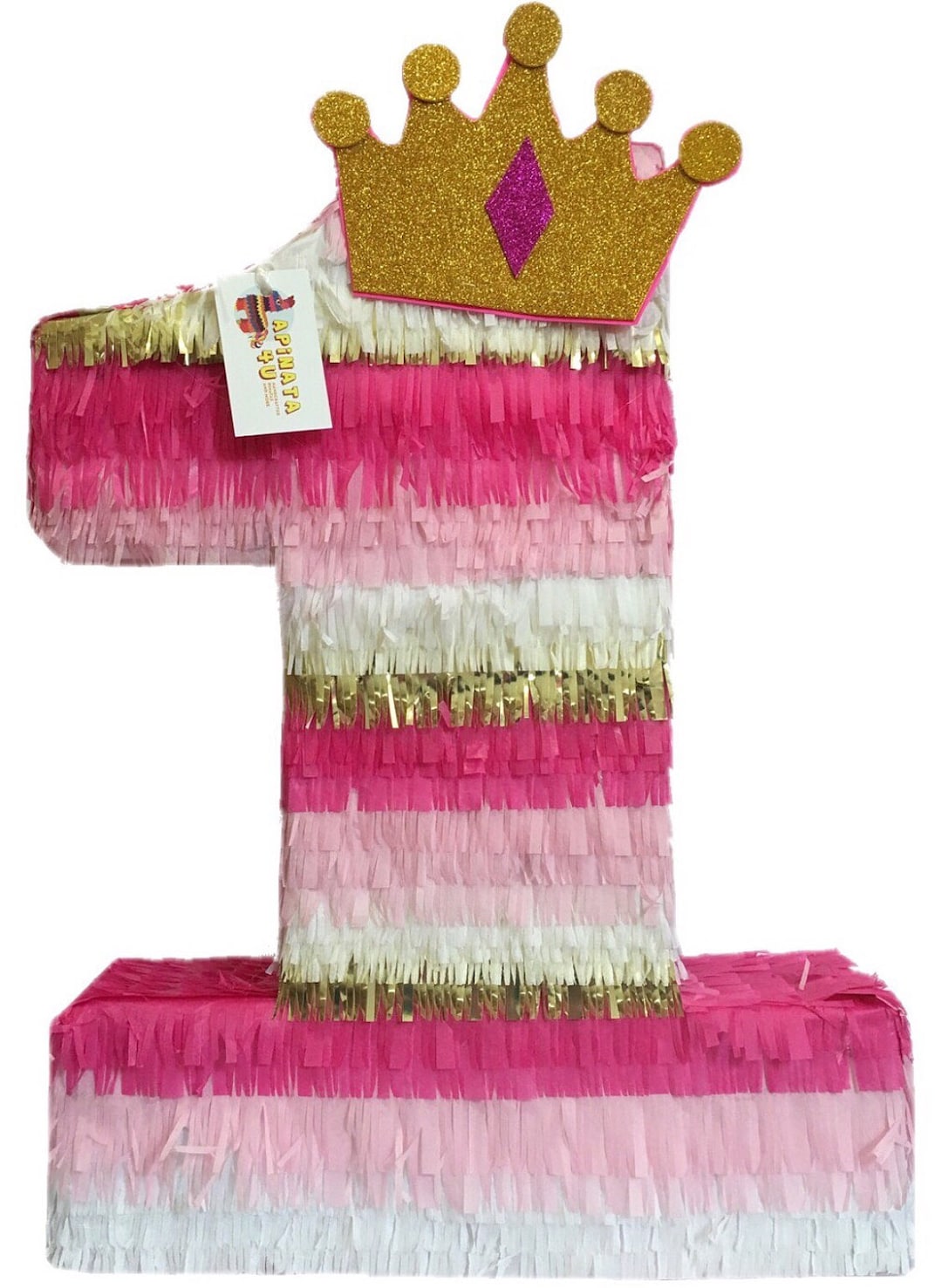 20'' Tall Number One Pinata With Glittery Crown - Etsy Sweden