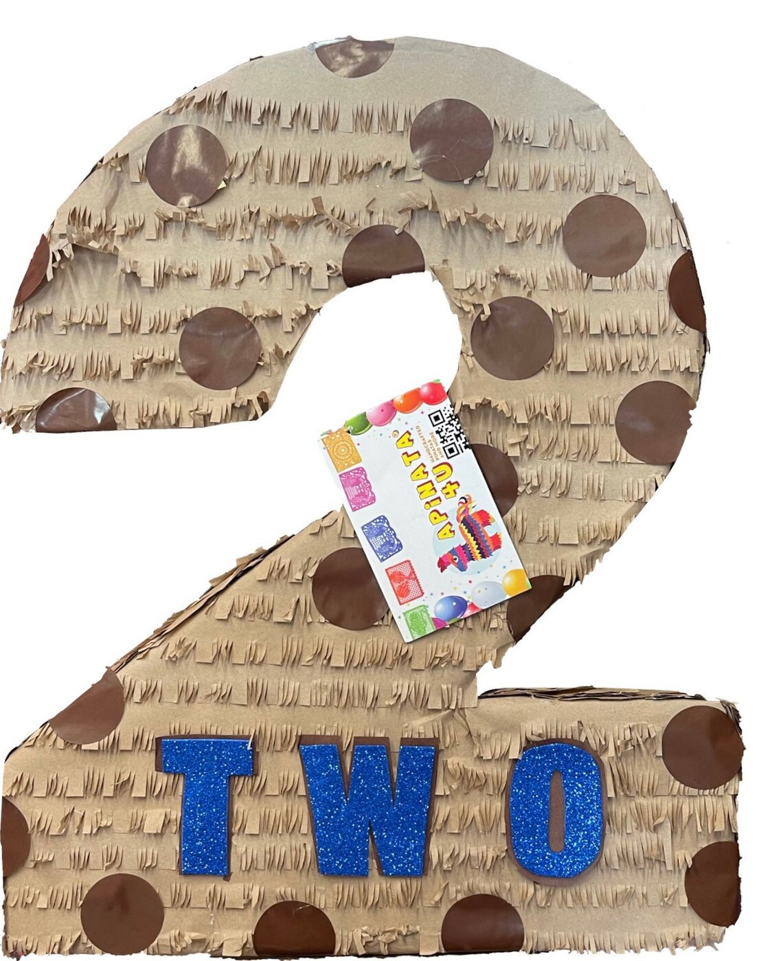 Sale! 20'' Tall Tan Color Number Two Pinata Chocolate Chip Cookie Theme ...