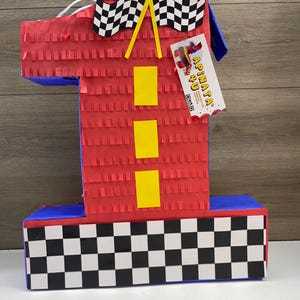 20'' Tall Number One Pinata Race Car Theme Start Your Engines Too Fast ...