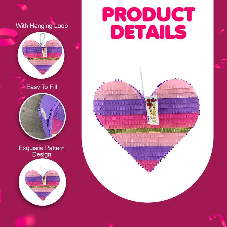 Heart Pinata, Love Theme Party Decoration, Wedding, Valentine's Day ...
