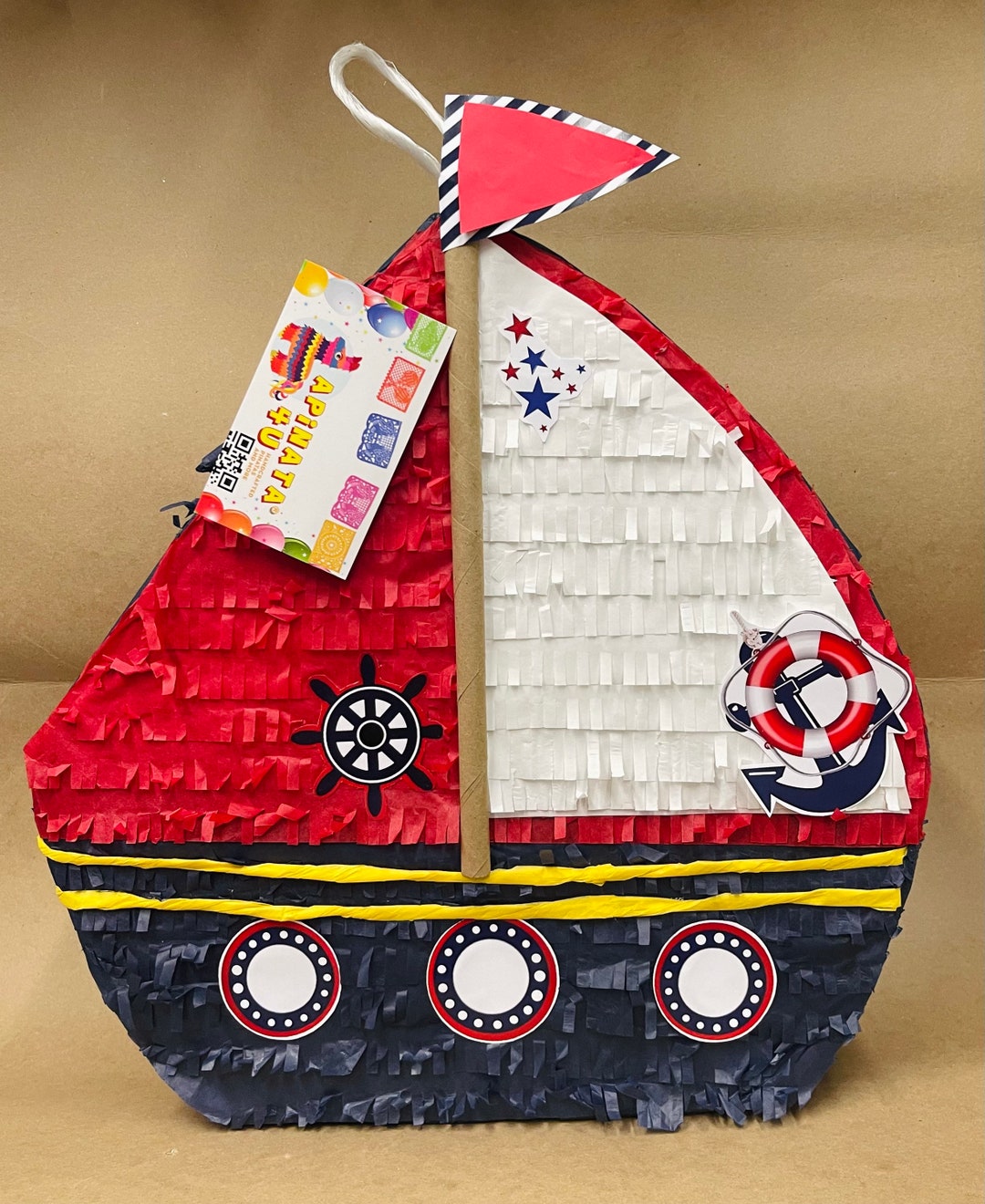 Sailboat Pinata Ahoy It’s A Boy! Sailor Themed Birthday Party Nautical ...