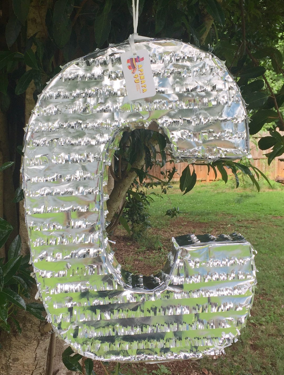 Silver Letter 'C' Pinata, Custom Events and Themed Decor, Perfect for ...
