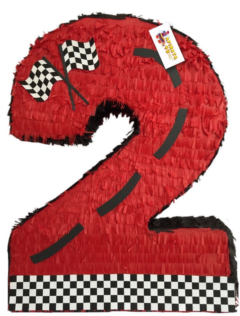 Number Two Pinata Race Car Theme | Etsy