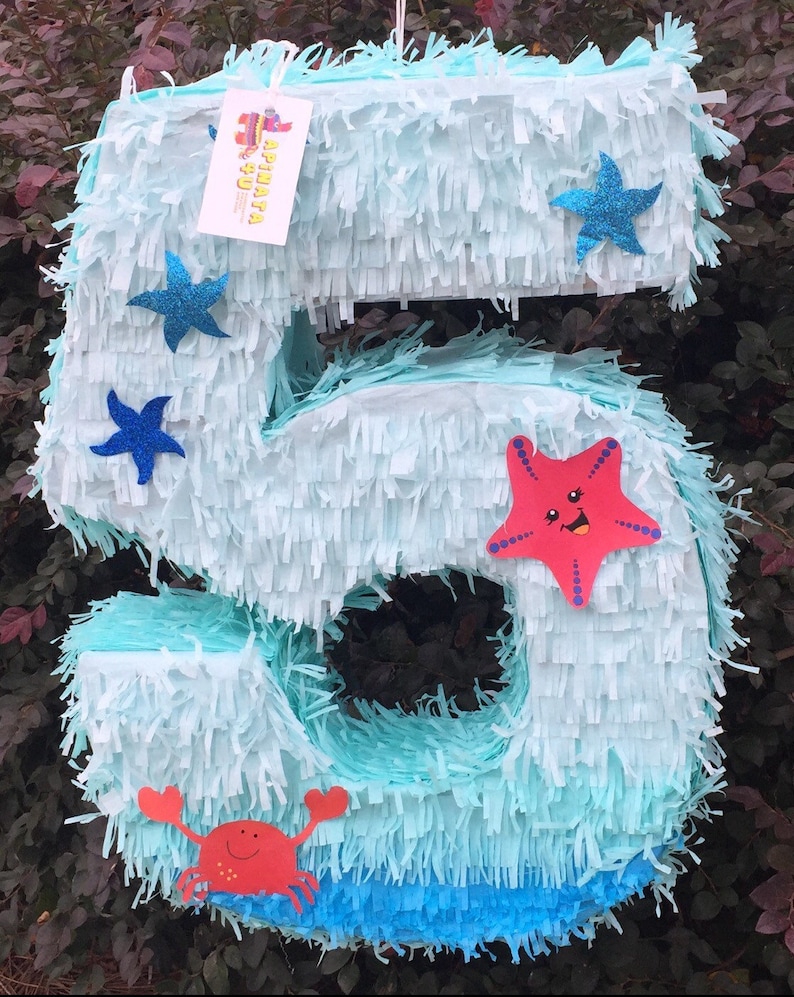 Number Five Pinata Under the Sea Theme - Etsy