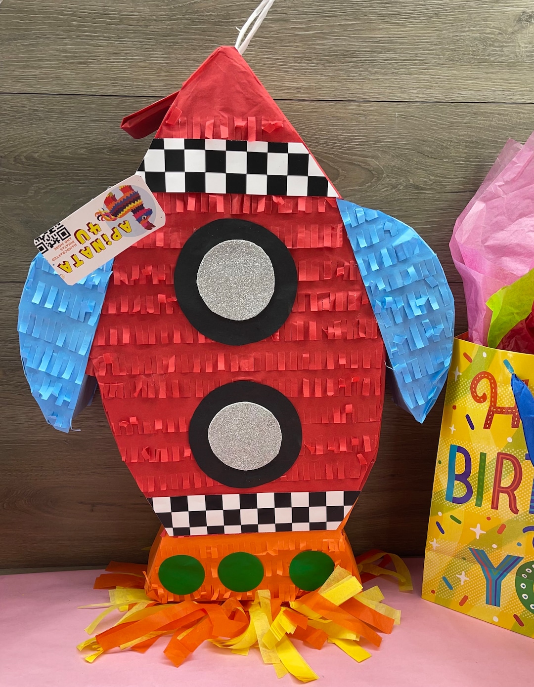 Colorful Rocket Ship Pinata, Ideal for Space or Astronaut Themed ...