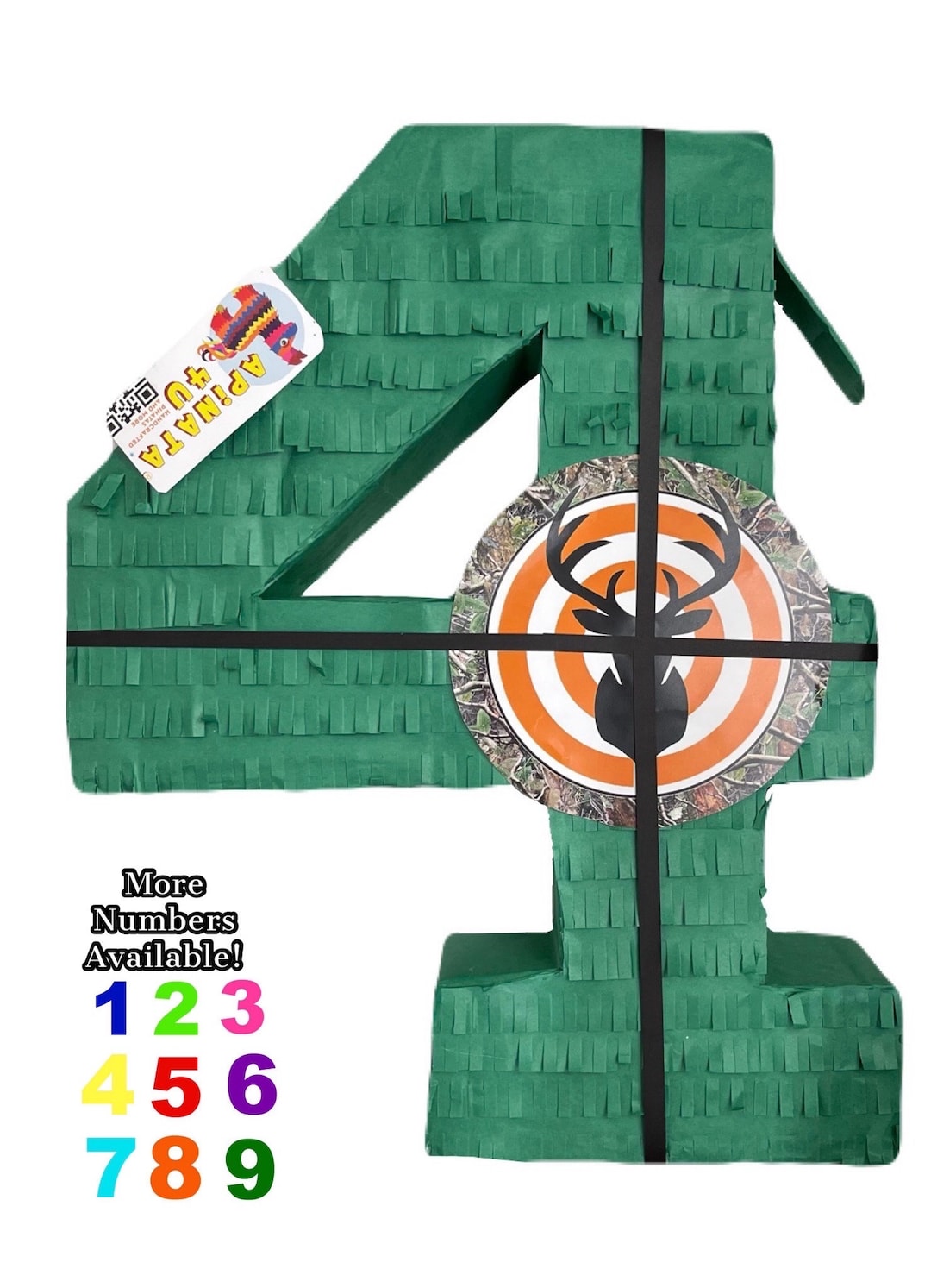20" Tall Hunting Camouflage Pinata Number Four 4th Birthday Hunting ...