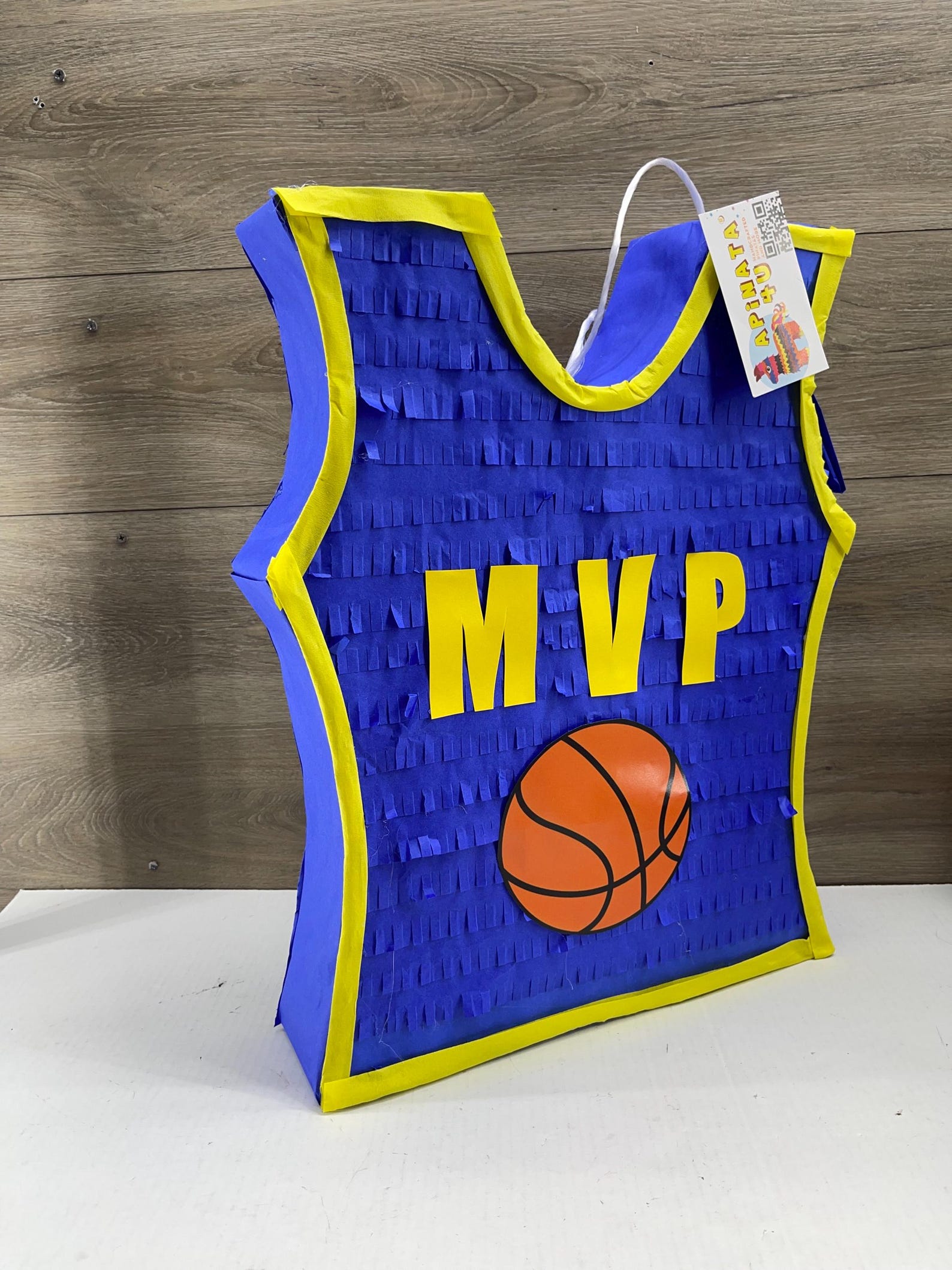 20” Tall MVP Jersey Piñata Blue & Yellow Color Basketball Party - Etsy