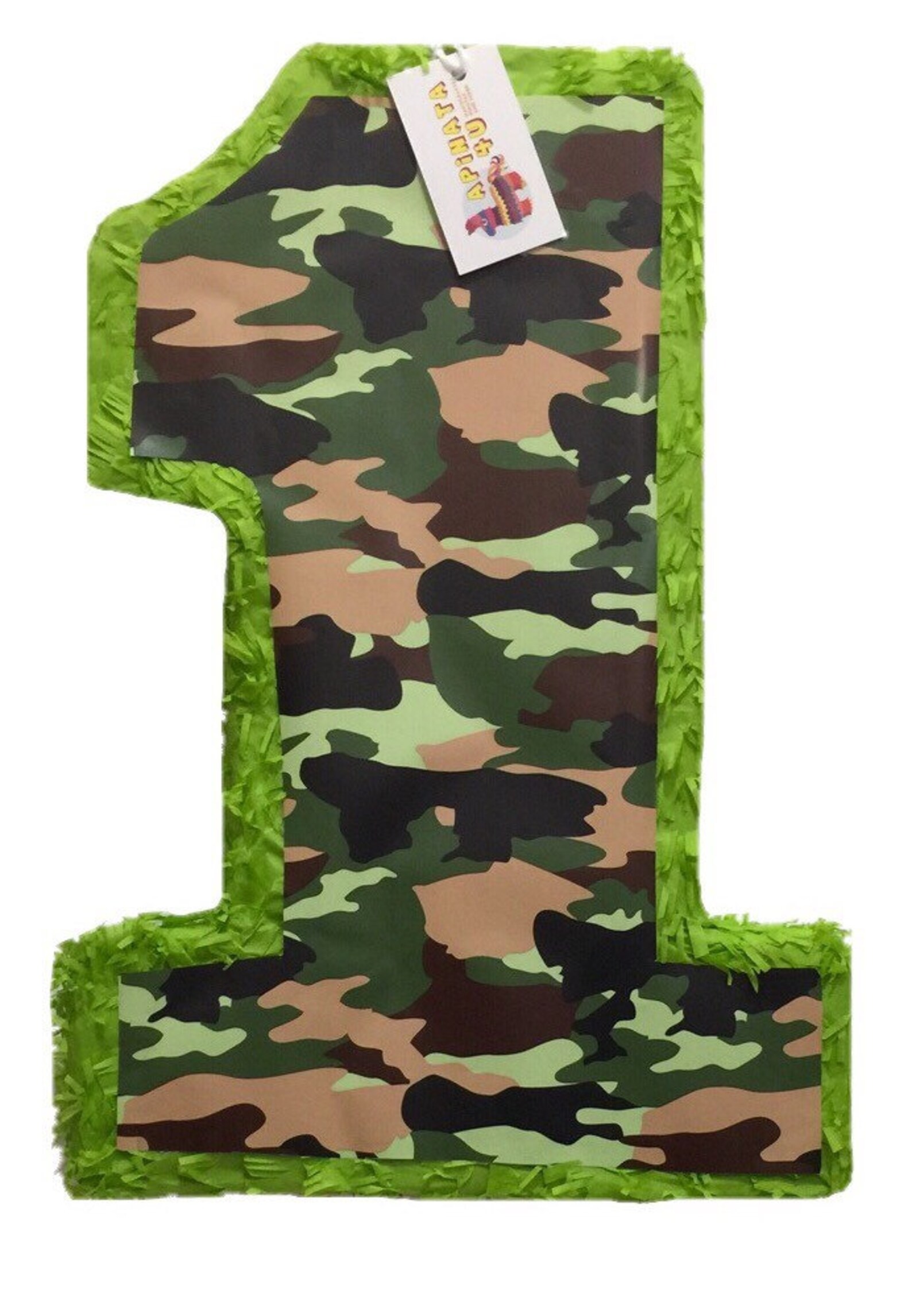 Woodland Camouflage Number One Pinata 20 Tall Camo Theme - Etsy