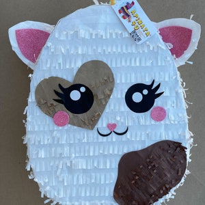 New! Cute Egg Shape Kitty Cat Plush Look Pinata 20” Tall Squeeze Pillow ...