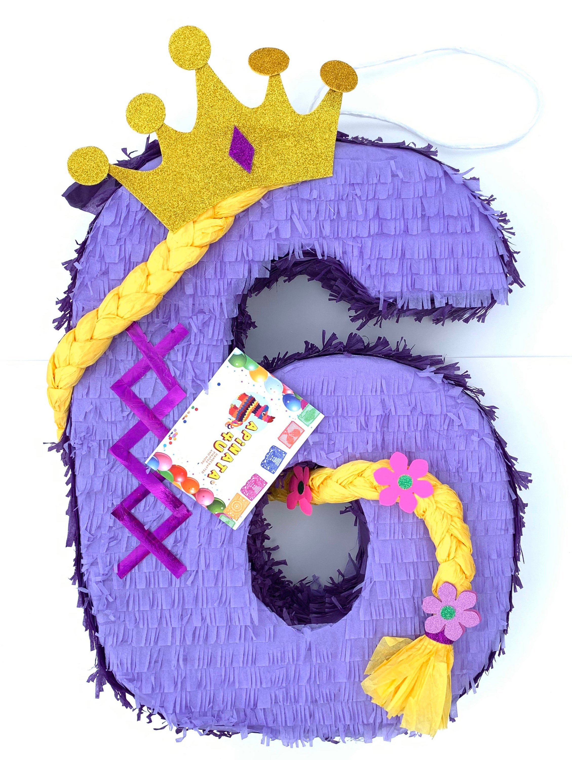 Number Six Pinata Sixth Birthday Princess Themed - Etsy