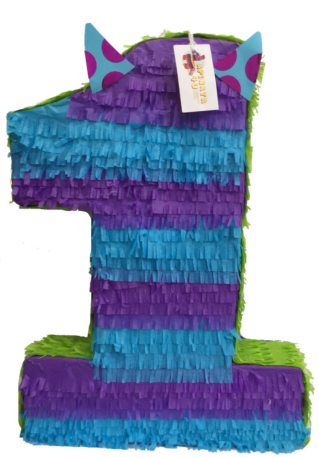 20'' Tall Number One Pinata Monster Theme Multicolor First Birthday - Etsy