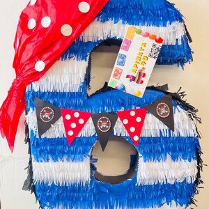 Number Four Pinata, Pirate Theme, Nautical Design, Ideal for Birthday ...