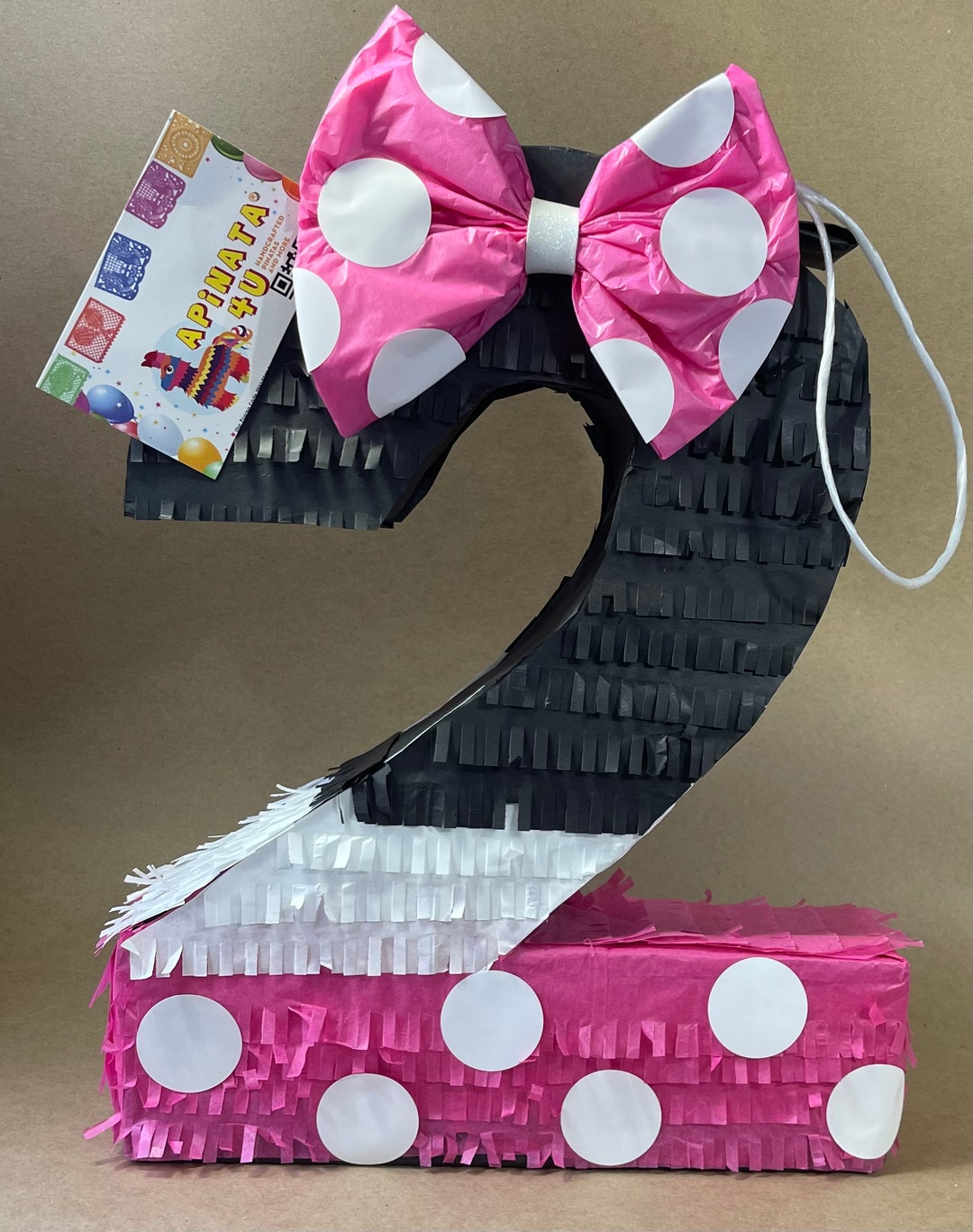 Custom Handmade 20'' Tall Number Two Pinata, Perfect for 2nd Birthday ...
