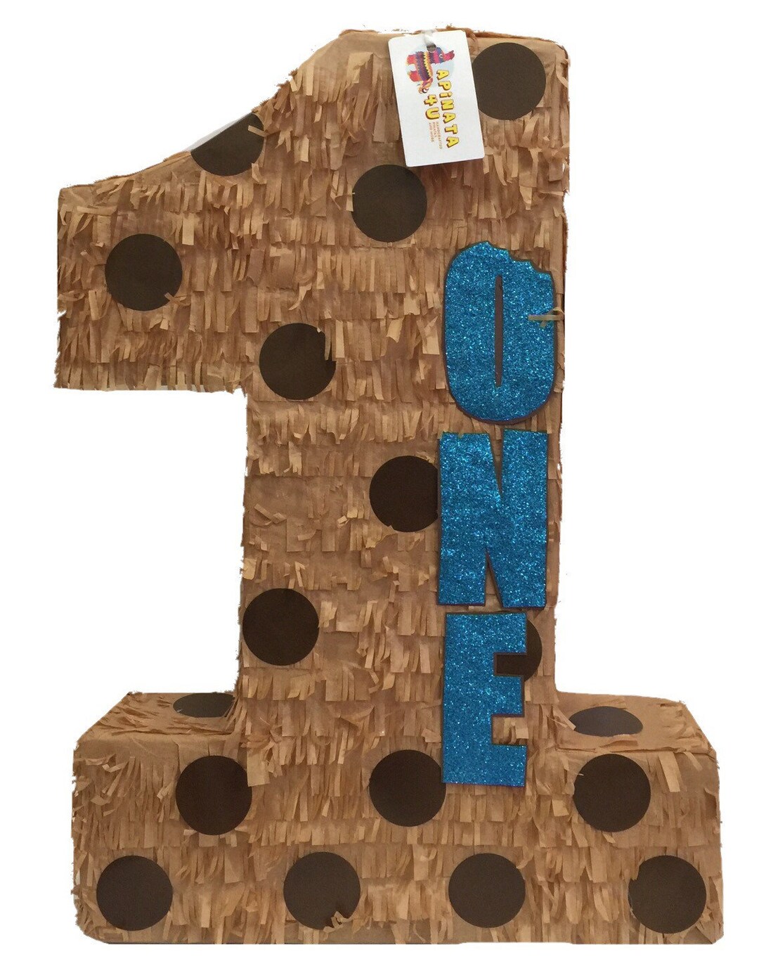 20'' Tall Tan Color Number One Pinata Chocolate Chip - Etsy