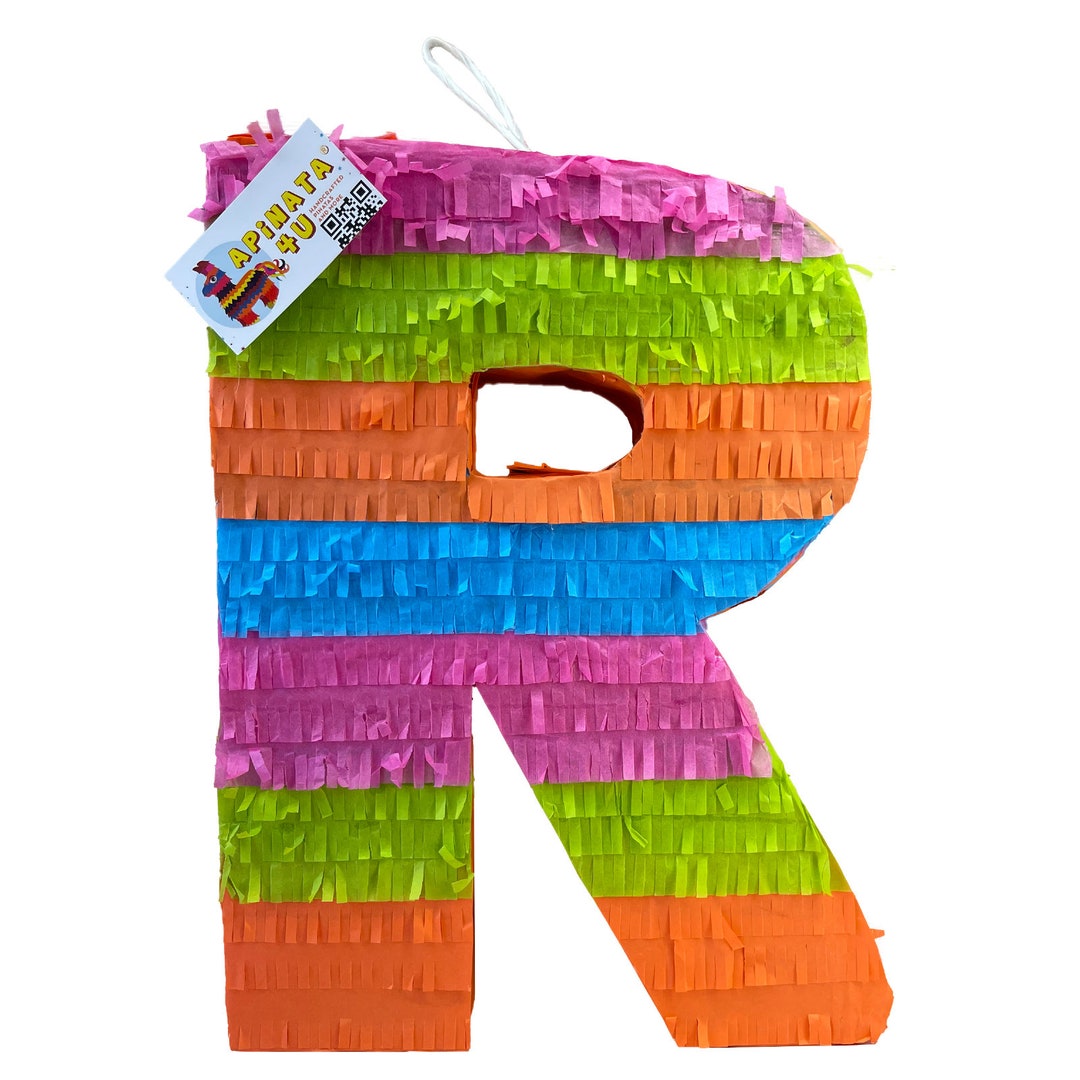 Fun Letter R Pinata, Colorful Fiesta Theme Decoration, Alphabet Party ...