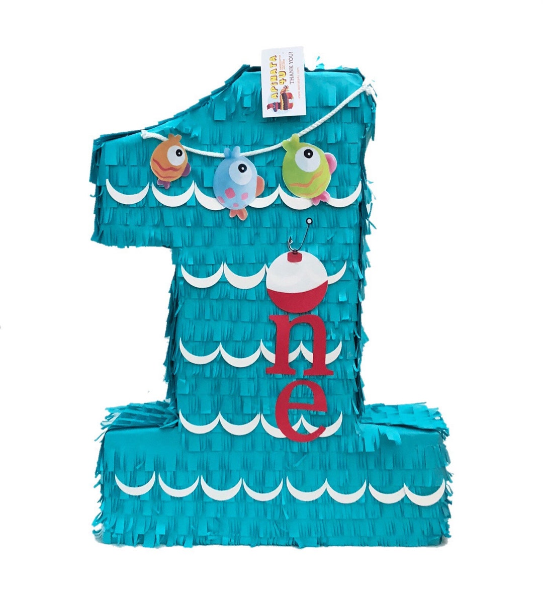 20'' Tall Number One Pinata Fish Theme - Etsy