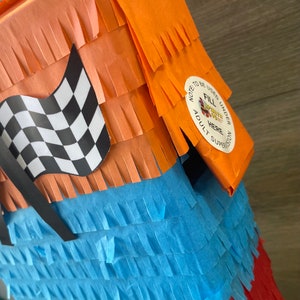 Custom Race Car Themed Number Pinata, Birthday Party Decoration ...