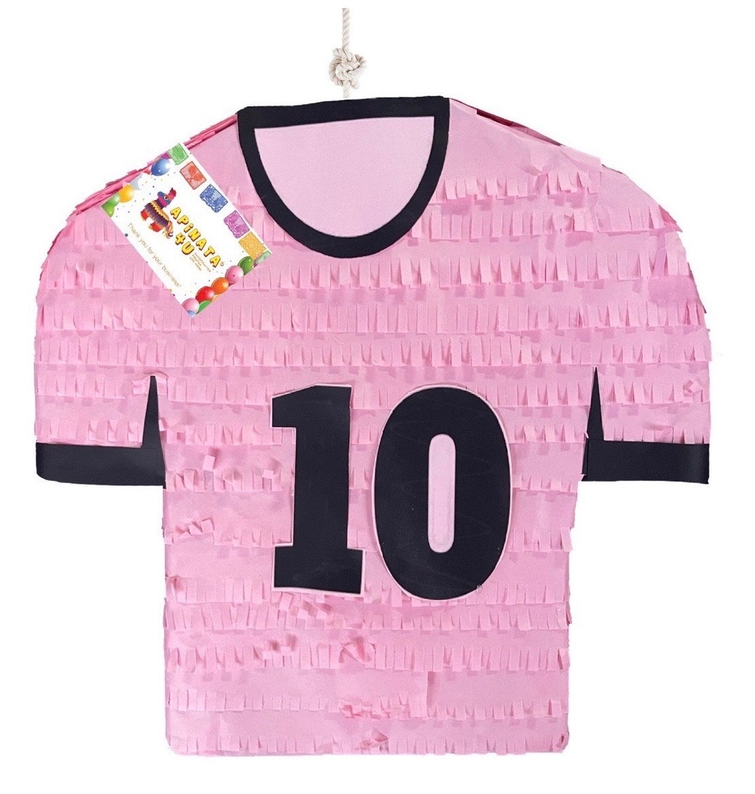 Number 10 Jersey Pinata in Pink,soccer Birthday Party Supplies ...