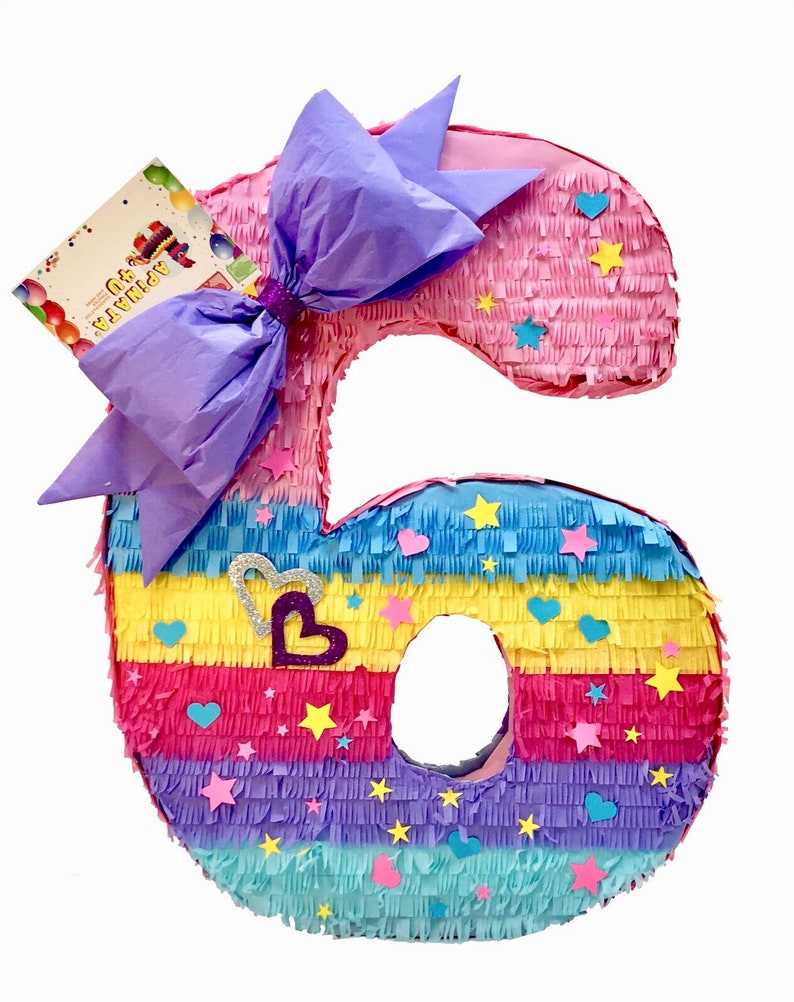 Large Number Six Pinata Sixth Birthday - Etsy
