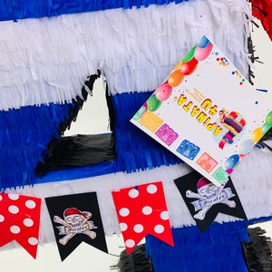 Number Four Pinata, Pirate Theme, Nautical Design, Ideal for Birthday ...