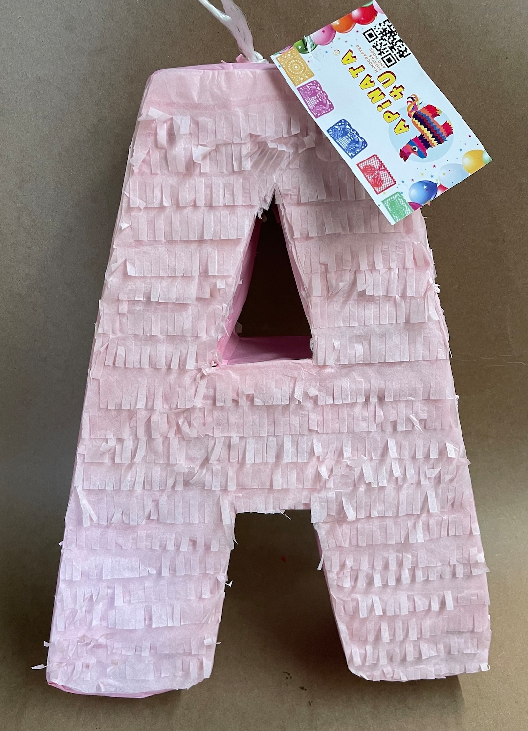 Pink Letter A Pinata, Large Alphabet Pinata, Ideal for Birthday and ...