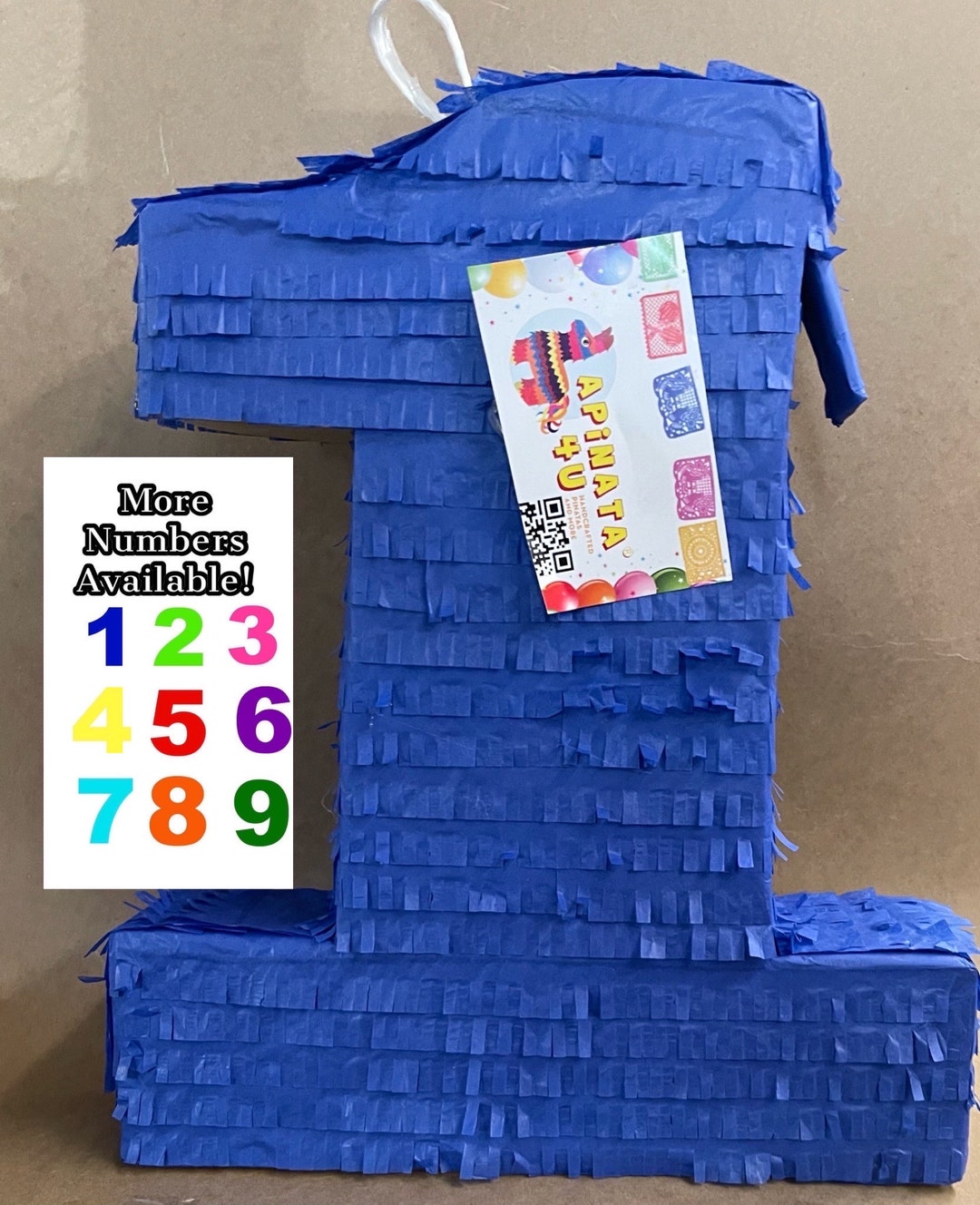 Sale Ready to Ship Solid Color Blank Number One Pinata Royal Blue ...