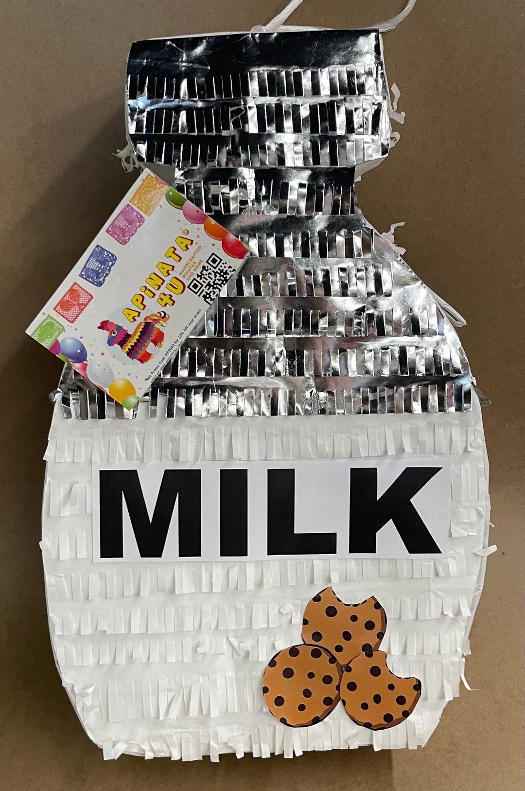 20” Tall Milk Jug Pinata Great for Milk & Cookies Themed Birthday Party ...