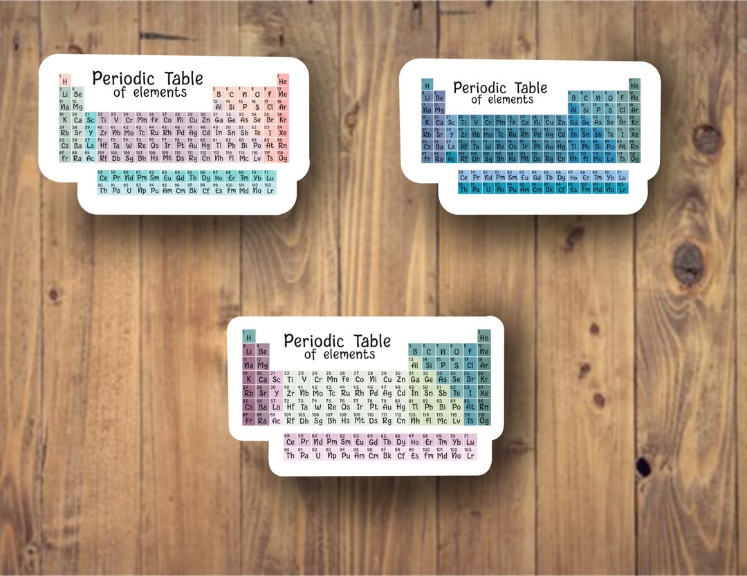 Periodic Table Stickers/ Water Bottle and Laptop Stickers - Etsy
