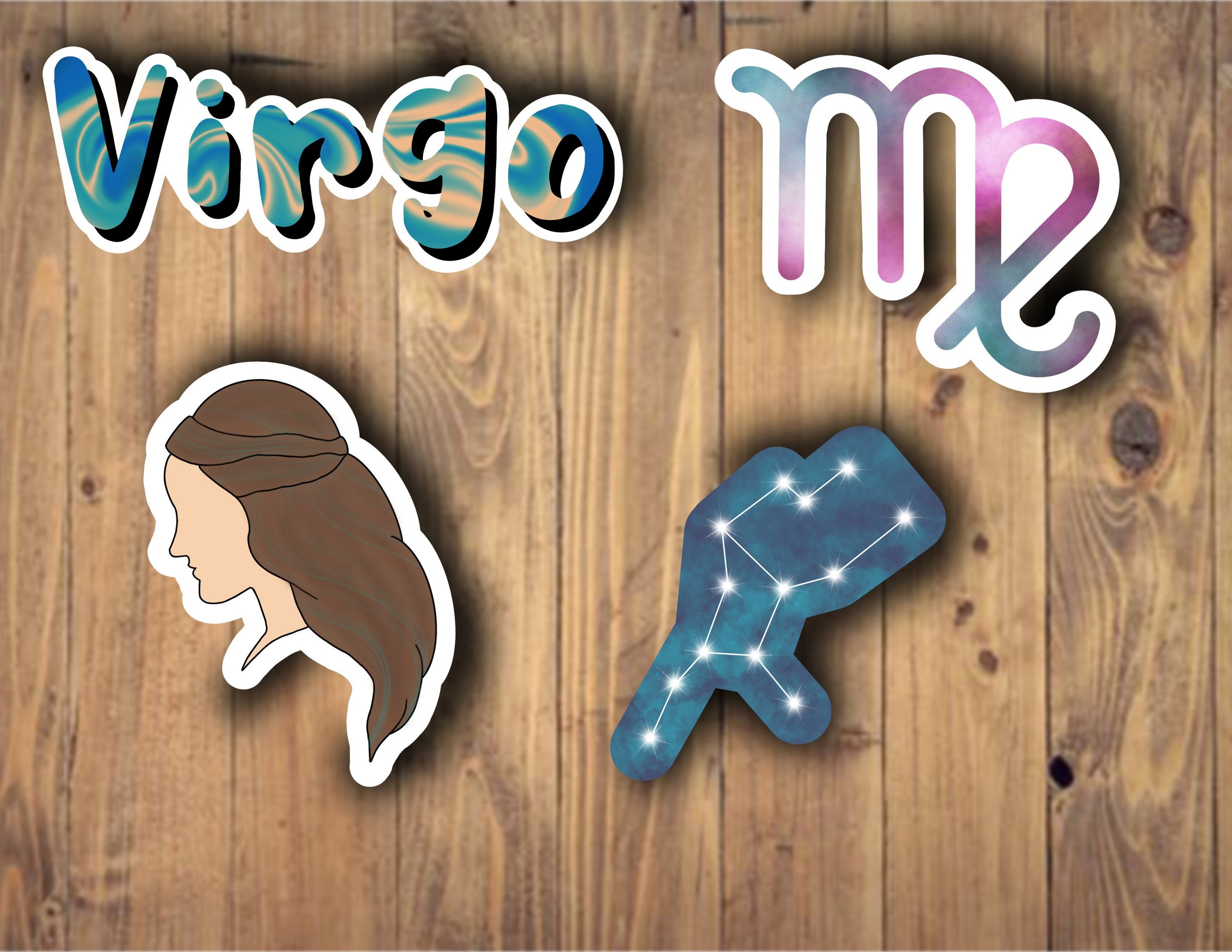 Virgo Stickers/ Zodiac Stickers/ Water Bottle and Laptop Stickers - Etsy