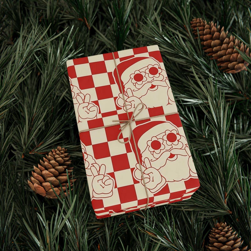 Grid Wrapping Paper - Etsy