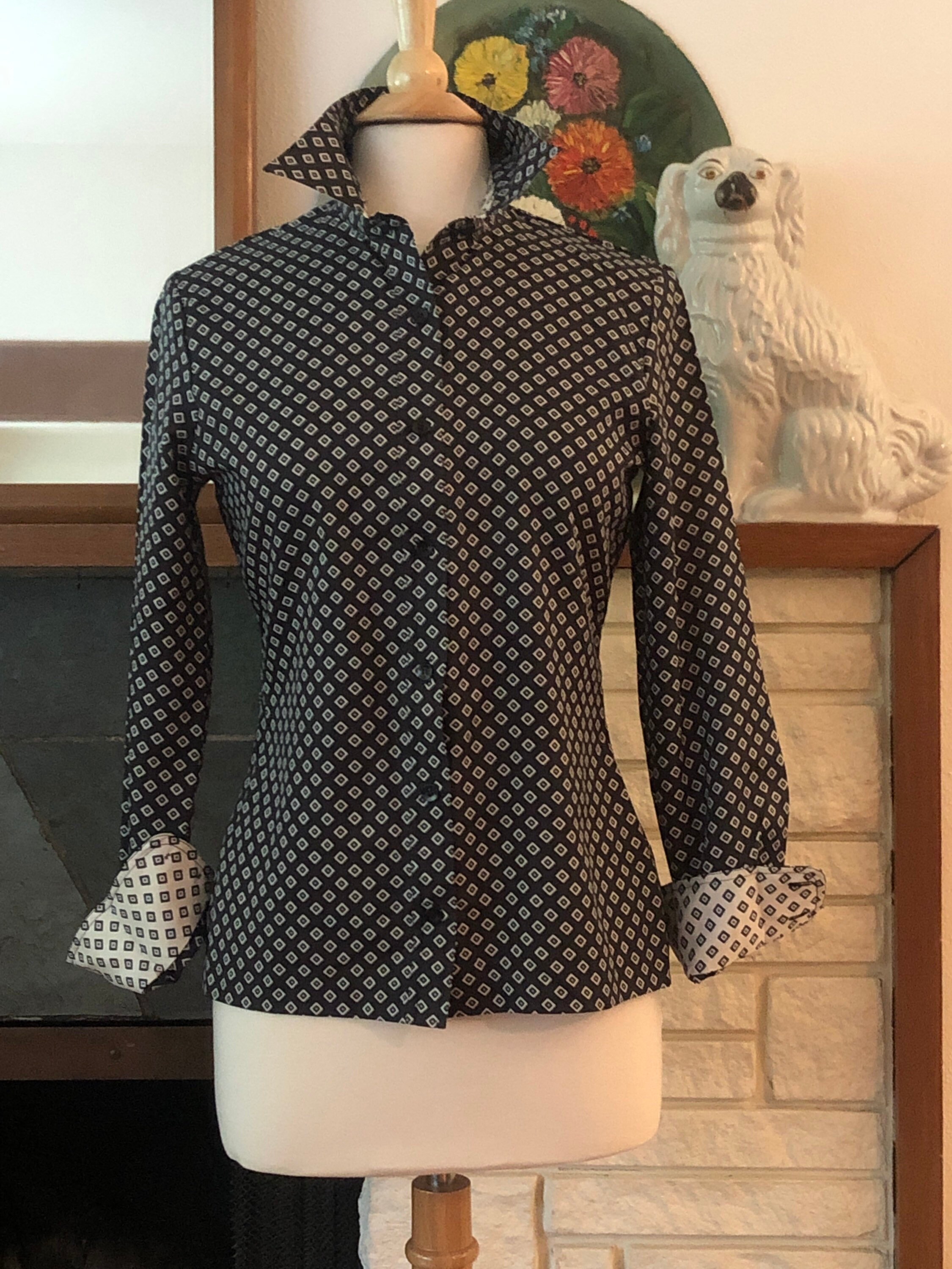Diamond Print Ladies’ Panther Blouse 80s - Etsy