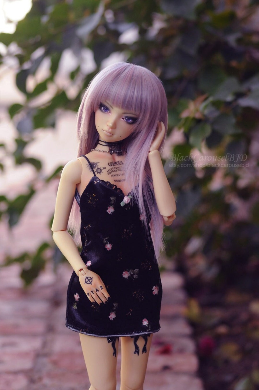 Velvet Rosette Dress - Bjd Abjd Ball Jointed Doll Balljointed Minifee ...