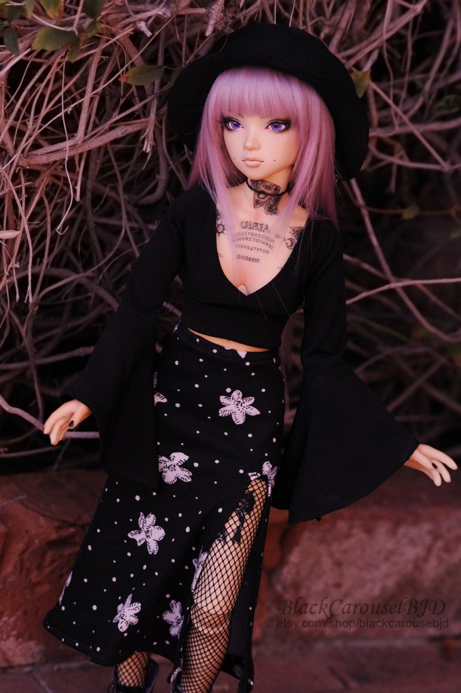 Spells & Bells Crop Top - Bjd Abjd Ball Jointed Doll Balljointed ...
