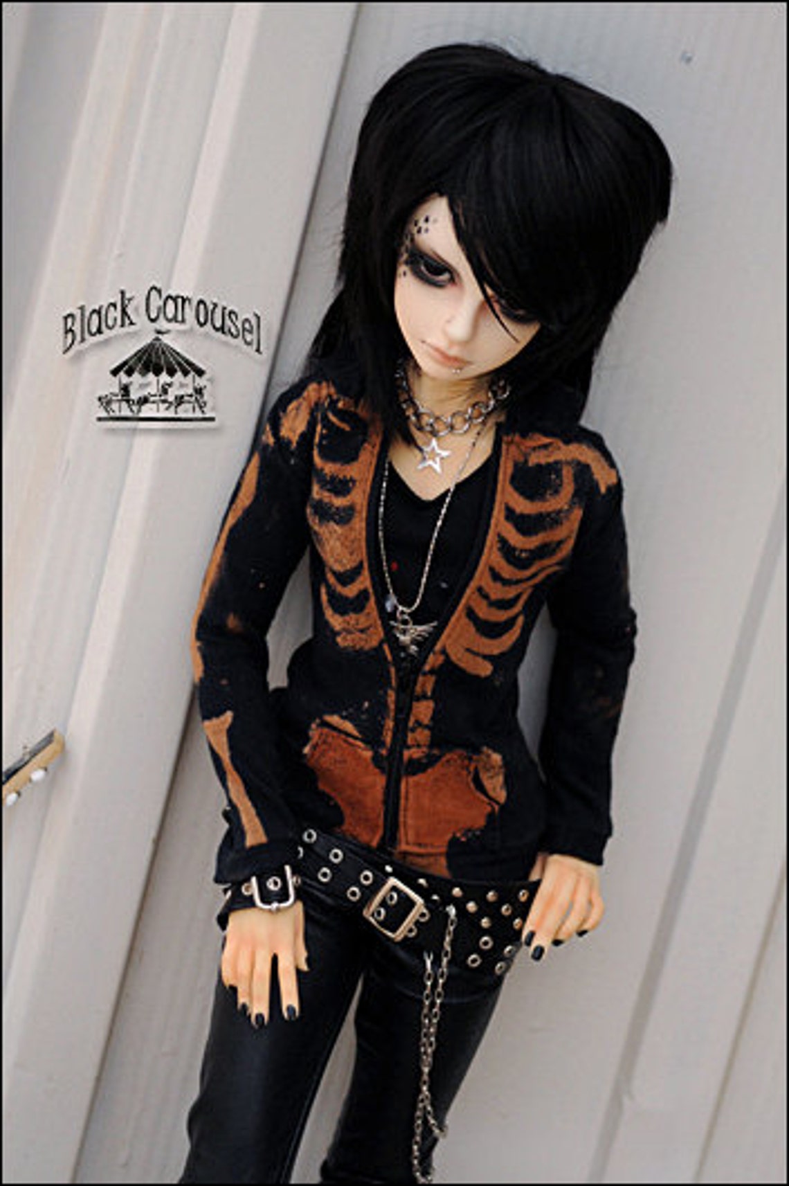 Acid Stained Ribcage Hoodie Bjd 1/4 1/3 Gothic Msd Abjd Asian ...
