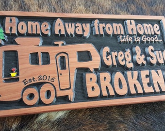 Upgraded... Personalized RV Class A Sign Camping Home is | Etsy