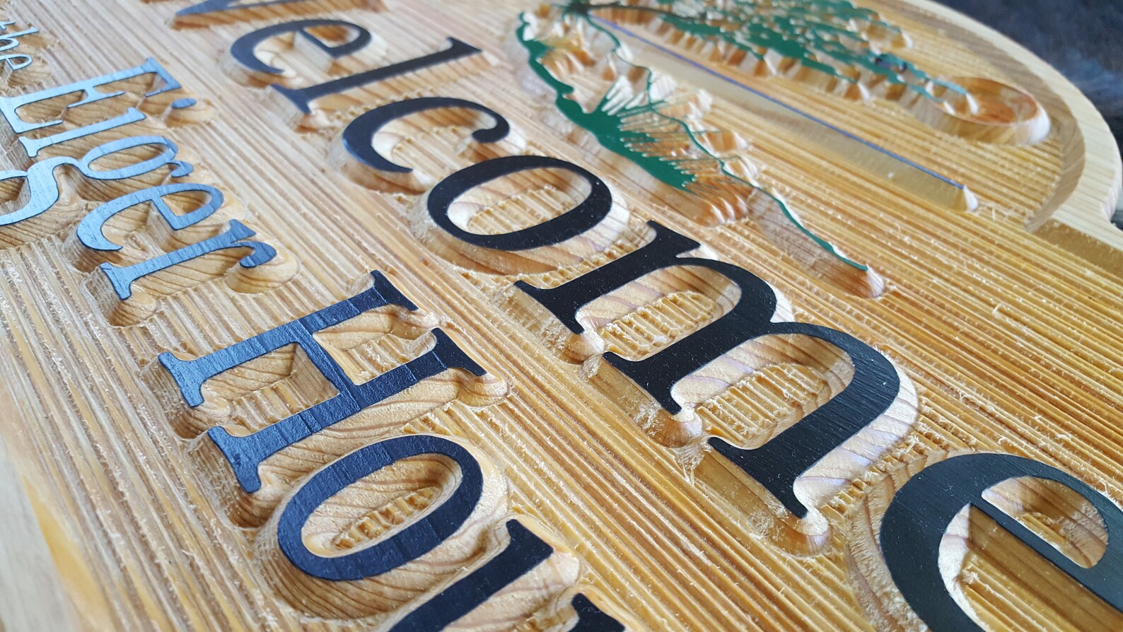 Personalized Welcome / Address Sign Featuring a Beautiful | Etsy