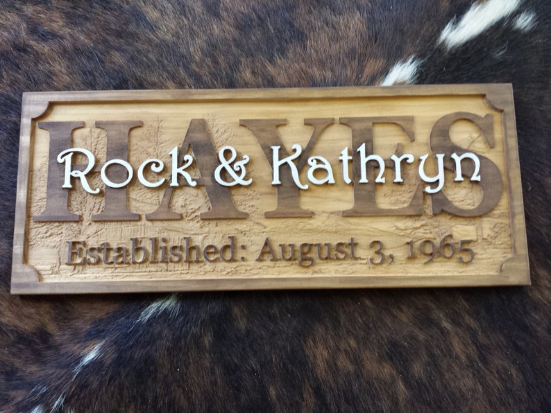 Personalized Rustic Anniversary or Wedding Gift Sign - Etsy