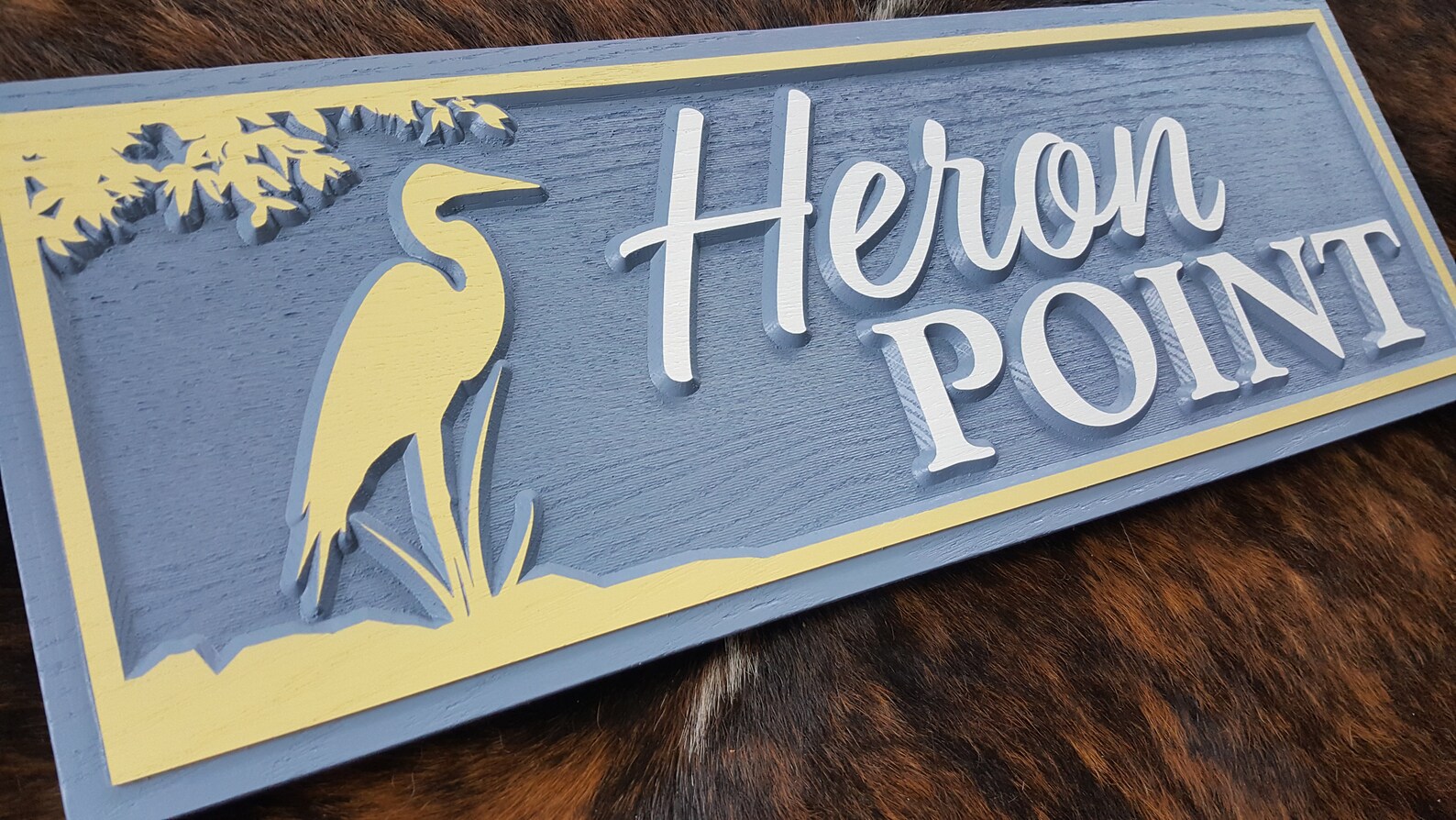Personalized Welcome / Address Sign Featuring a Beautiful Cypress Tree ...