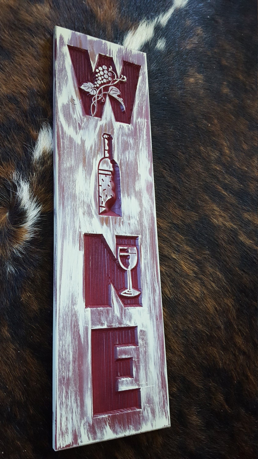A Great Wine Sign for your Bar or Man / She Cave Bar Sign | Etsy